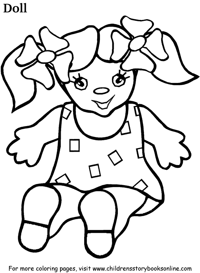 Coloring Book Pages for Children - Doll